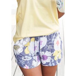 Vivance Dreams Schlafshorts mehrfarbig Gr. 36/38 für Damen. Mit Allover-Druck. Loose Fit. Nachhaltig.