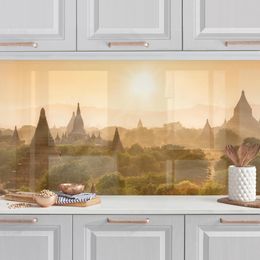 Küchenrückwand Sonnenuntergang über Bagan