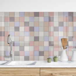Küchenrückwand Mosaik Fliesen - Shabby Bunt