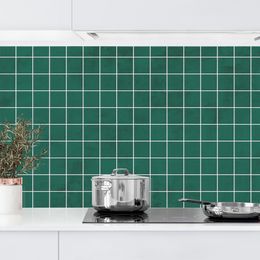 Küchenrückwand Mosaik Beton Fliesen - Grün