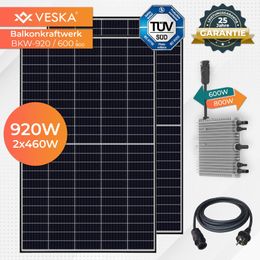 Balkonkraftwerk 1000/600+800W upgradef&auml;hig Bifazial Photovoltaik Solaranlage WIFI Smarte Mini-PV Anlage