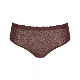 Sloggi - Hochgeschnittener Miederslip - Eggplant L - Sloggi Zero Feel Lace - Unterwäsche für Frauen