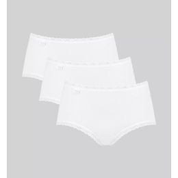 Sloggi - Midi - White 48 - Sloggi / Cotton Lace - Unterwäsche für Frauen