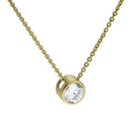Celesta Gold Halskette 375/- Gold Zirkonia weiß 42/45cm Glänzend