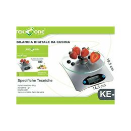 Meditrade GmbH Tekone digitale küchenwaage KE-5 5KG lebensmittel glasregal präzision