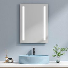 Led Badspiegel mit Beleuchtung 50x70cm Badezimmerspiegel Kaltweißes Licht - Emke