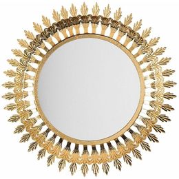 Beliani - Wandspiegel Gold ø 60 cm Metallrahmen Rund Modern - Gold