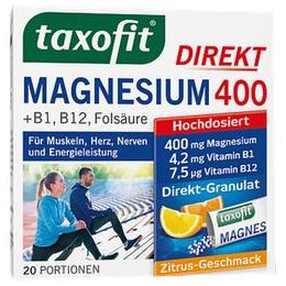 taxofit Magnesium 400+B1+B6+B12+Folsäure 800 Gran. 20 St