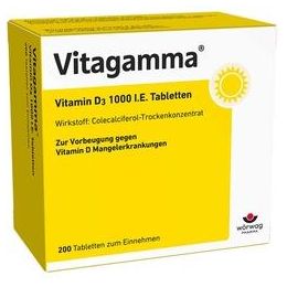 WÖRWAG PHARMA Vitagamma Vitamin D3 1.000 I.e. Tabletten 200 St