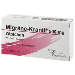 HERMES Arzneimittel Migräne Kranit 500 mg Zäpfchen 10 St