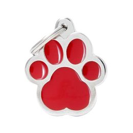 MyFamily Classic Big Red Paw ID Tag