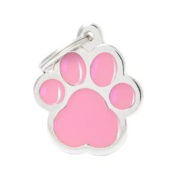 MyFamily Classic Big Pink Paw ID Tag