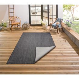 Teppich my home "Rhodos" Teppiche Gr. B/L: 160 cm x 230 cm, 3 mm, 1 St., schwarz Esszimmerteppiche