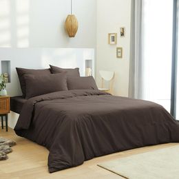 Bettdeckenbezug Choco 260 x 240 cm / 100% Baumwolle / 57 Fäden/cm² für King Size Doppelbett