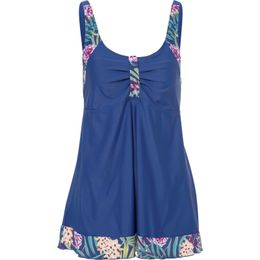 Damen Tankini-Oberteil in Kleidchen-Form, gebl&uuml;mt royalblau, Gr&ouml;&szlig;e 38C
