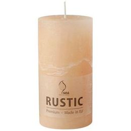 6 Gala Stumpenkerzen Rustic creme