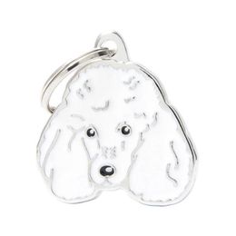 MyFamily New white Poodle dog tag