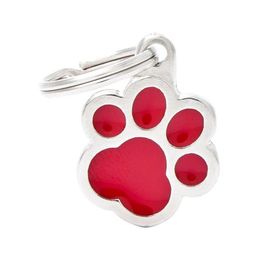MyFamily Classic Red Paw ID Tag