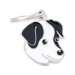 MyFamily Black and White Jack Russell ID Dog Tag