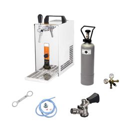 ich-zapfe Komplett Set - Zapfanlage, Bierzapfanlage, Bierkoffer, Durchlaufkühler PYGMY 25 1-leitig Trockenkühler, 35 Liter/h, Zapfkopf:KeyKeg