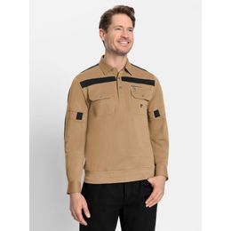 Poloshirt CLASSIC "Langarm-Poloshirt" Gr. 56/58, braun (camel) Herren Shirts Langarm