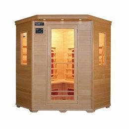 Infrarotkabine 150x150x60x120x60 cm aus kanadischem Hemlock-Holz Bluetooth-Soundsystem Lichttherapie