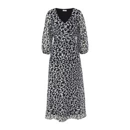 s.Oliver BLACK LABEL Kleid Damen Größe 42 schwarz / weiß Winterkleid