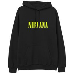 Nirvana Yellow Angel Kapuzenpullover schwarz in L