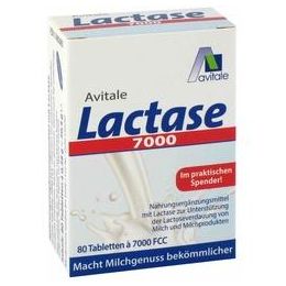 Avitale Lactase 7.000 FCC Tabletten im Spender 80 St