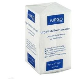 URGO Mullkompressen 7,5x7,5 cm unsteril 100 St