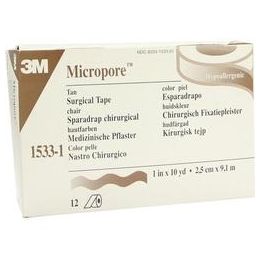 Micropore Vliespfl.2,5 cmx9,1 m haut 1533-1 12 St