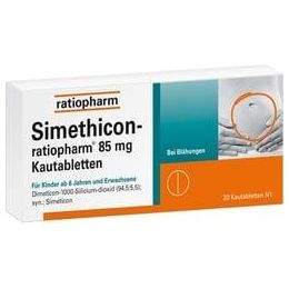 SIMETHICON-ratiopharm 85 mg Kautabletten 20 St