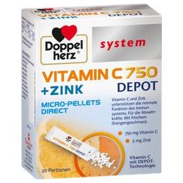 Queisser Doppelherz Vitamin C 750 Depot system Pellets 20 St