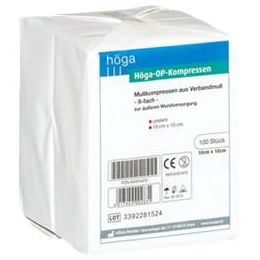 Höga-Kompressen OP 10x10 cm unsteril 8fach 100 St