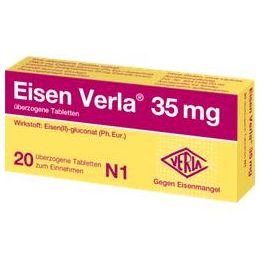 Verla-Pharm Arzneimittel GmbH & Co. KG Eisen Verla 35 mg überzogene Tabletten 20 St