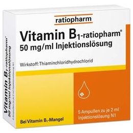 Vitamin B1-ratiopharm 50 mg/ml Inj.Lsg.Ampullen 5X2 ml