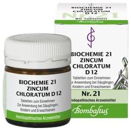 Bombastus Biochemie 21 Zincum chloratum D 12 Tabletten 80 St