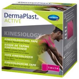 Dermaplast Active Kinesiology Tape 5 cmx5 m pink 1 St