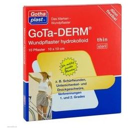 Gothaplast Gota-Derm thin hydrokoll.Wundpfl.steril 10x10 cm 10 St