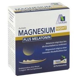 Avitale Magnesium Night plus 1 mg Melatonin Direktsticks 30 St