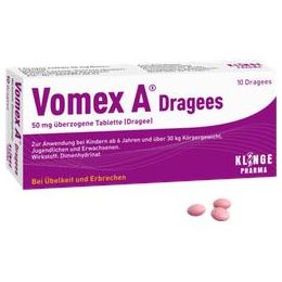 Klinge Pharma Vomex A Dragees 50 mg überzogene Tabletten 10 St