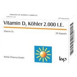 Köhler Pharma GmbH Vitamin D3 Köhler 2.000 I.e. Kapseln 20 St
