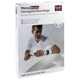 Bort ManuBasic Bandage links M silber 1 St