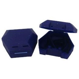Zahnspangenbox mit Kordel blau mit Glitzer 1 St