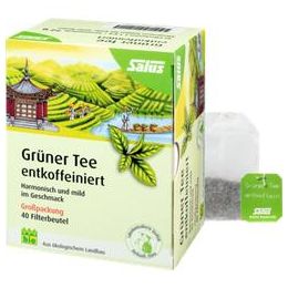 Grüner TEE entkoffeiniert Bio Salus Filterbeutel 40 St