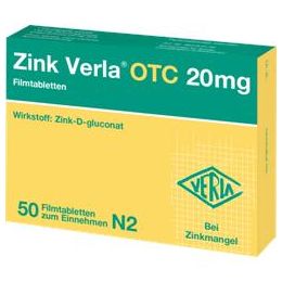 Verla-Pharm Arzneimittel GmbH & Co. KG Zink Verla OTC 20 mg Filmtabletten 50 St