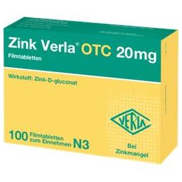 Verla-Pharm Arzneimittel GmbH & Co. KG Zink Verla OTC 20 mg Filmtabletten 100 St