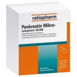 ratiopharm Pankreatin Mikro-ratio.20.000 magensaftr.Hartkaps. 200 St