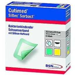 BSN Medical Cutimed Siltec Sorbact PU-Verb.7,5x7,5 cm 12 St