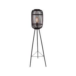 Brilliant Woodrow Standleuchte, dreibeinig holz dunkel/schwarz Innenleuchten,Stehleuchten,-Dreibein 1x A60, E27, 60W, geeignet f&uuml;r Normallampen (nicht enthalten) Mit Fu&szlig;schalter